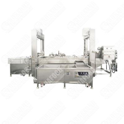 China OEM Automatic Seafood Blanching Machine Steam Shrimp Fish Sausage Cooker Large Capacity Crayfish Meatball Blanching Machine for sale