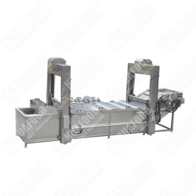 China OEM Automatic Seafood Blanching Machine Steam Shrimp Fish Sausage Cooker Large Capacity Crayfish Meatball Blanching Machine for sale