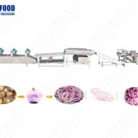 China Vortex Type Automatic Fruit Vegetable Washing Dehydrating Processing Line for sale