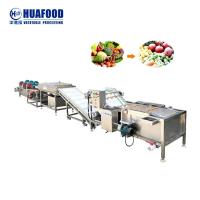 China Automatic vegetable washing cutting drying production line for sale