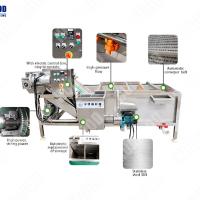 China High quality fruit and vegetable washing processing line root leaf vegetable washing machine line for sale