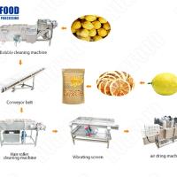 China Automatic Industrial Vegetable Slicing Multifunctional washing Machine Washing Cutting Peeling Processing Line for sale