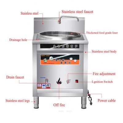 China Brand New Steel Cook Stainless Gas Stove Industrial Milk Boiling Pot for sale