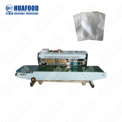 China LF1080B Continuous air suction and gas flushing band sealer vacuum inflating bag sealing machine with code printer for sale