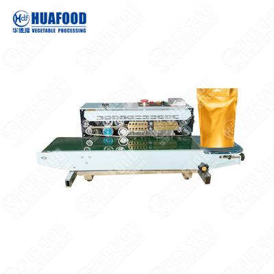 China LF1080B Continuous air suction and gas flushing band sealer vacuum inflating bag sealing machine with code printer for sale