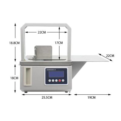 China Plastic film strap band machine binding vegetable 12mm wide tape bundling machine vegetable strapping machine for sale
