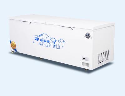 China Top-open freezer refrigerators Ice Cabinet Commercial Horizontal deep Chest freezer single door used for freezing fish, meat for sale