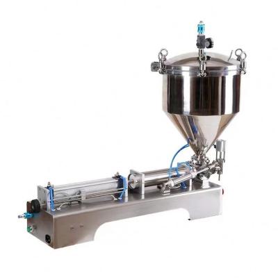 China Chocolate Honey Cream Hot Juice Sauce Jam Filler Paste Filling Machine Safe Fully Sealed Heating Hopper Heater Pneumatic Piston for sale