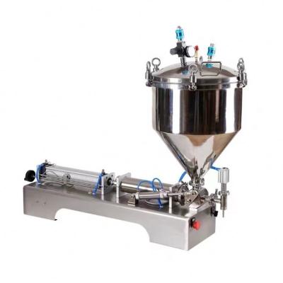 China Chocolate Honey Cream Hot Juice Sauce Jam Filler Paste Filling Machine Safe Fully Sealed Heating Hopper Heater Pneumatic Piston for sale