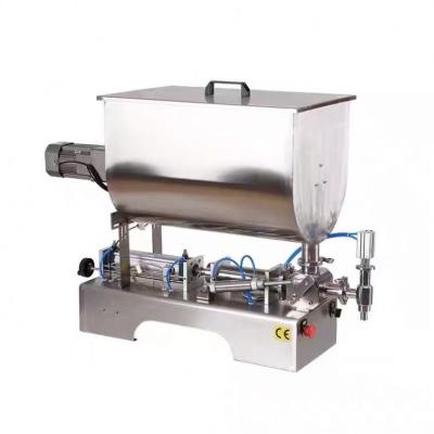China Chocolate Honey Cream Hot Juice Sauce Jam Filler Paste Filling Machine Safe Fully Sealed Heating Hopper Heater Pneumatic Piston for sale