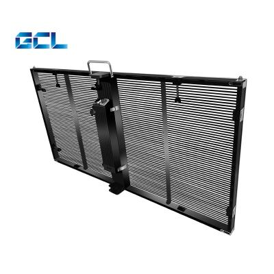 China Clear Video Flexible Transparent LED Screen P10.4 Transparent LED Wall for sale
