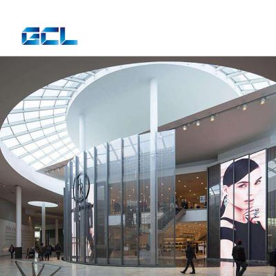 China Display LED transparente de instalação fixa P4mm para edifícios emblemáticos à venda
