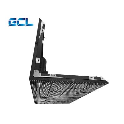 China 500*1000mm Panel Size Outdoor Transparent LED Display Curtain LED Video Mesh for sale