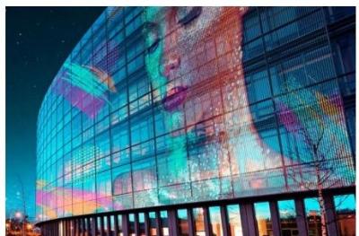 Cina P15.625-31.25mm È adatto per grandi schermi pubblicitari esterni a LED su pareti a cortina di vetro visibili da lunga distanza in vendita