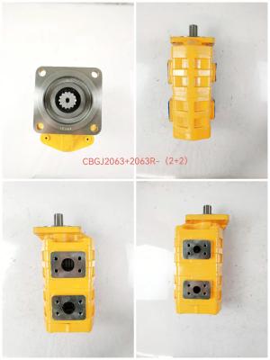 China CBGJ2063+2063R-(2+2) Hoogdruk Hydraulische versnellingspomp voor laadmachine 100cc versnellingspomp for sale