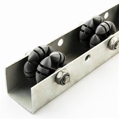 Cina Trasportatore a rulli universale 49mm Dia Roller Channel Track del metallo JY2047 in vendita