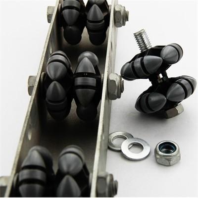 Cina Trasportatore a rulli universale 49mm Dia Roller Channel Track del metallo JY2047 in vendita