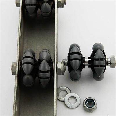Cina Trasportatore a rulli universale 49mm Dia Roller Channel Track del metallo JY2047 in vendita
