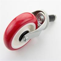 China Plug In 5 Inch Polyurethane Wheels JY Small Caster Wheels With Threaded Stem for sale