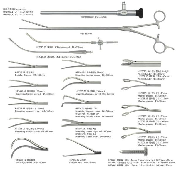 Thoracoscopy Surgical Instruments Medical Tissue Forceps Grasper