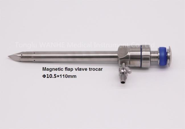 Laparoscopic Instrument Reusable Magnetic Flap Valve Trocar