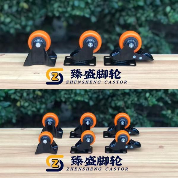 Quality 2 Inch / PVC Caster Wheel with Double Brake for Furniture and Trolleys for sale