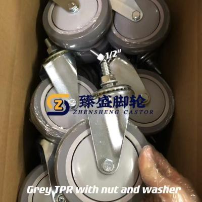 China 125mm Threaded Stem Swivel Caster 1/2