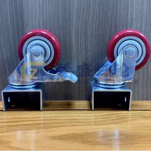 Quality PP 75mm Swivel Caster Wheel OEM PVC PP PU U Bracket Caster Wheels for sale