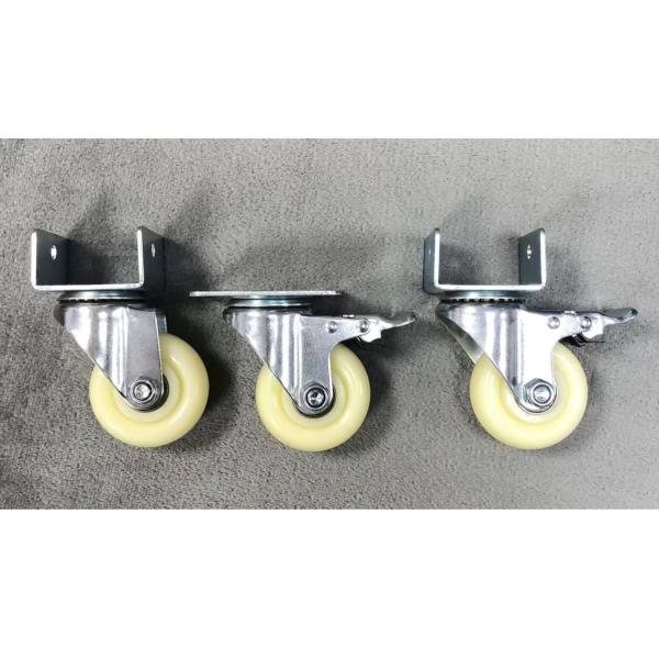 Quality White U Bracket Wheels 75mm Heavy Duty Castors 1000kg Customized for sale