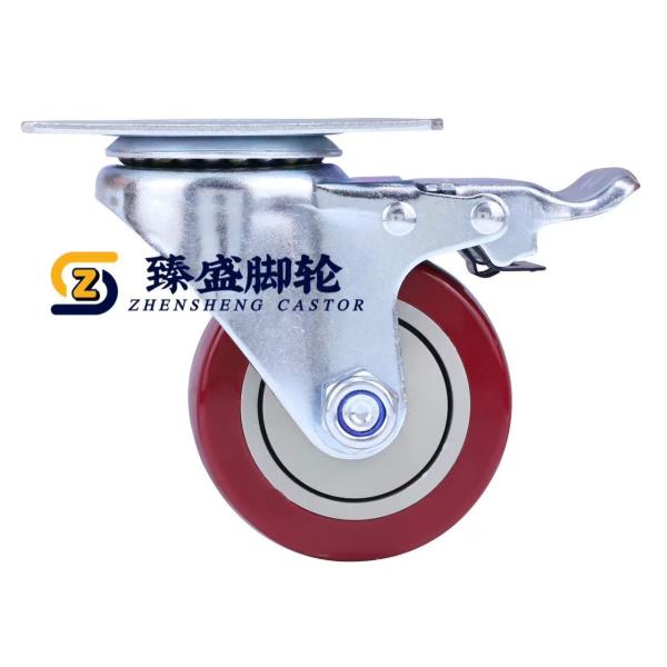 Quality OEM 75mm Polypropylene Caster Wheels Red 3 Inch Caster Wheels for sale