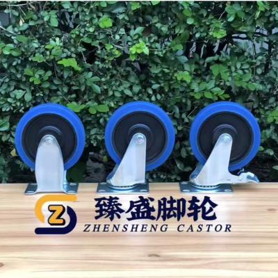 China 125mm Thermoplastic Rubber Caster Wheels OEM Medium Duty Swivel Casters for sale