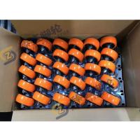 Quality Customized PP Caster Wheels Orange 3 Inch Casters With Brake for sale