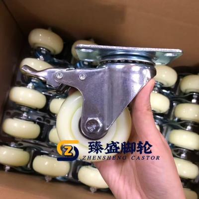 China White Ball Bearings PP Caster 75mm Polypropylene 3 Inch Castor Wheels for sale