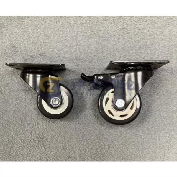 Quality Black 75mm Swivel Castors Double Ball Bearings 3 Inch Swivel Casters for sale