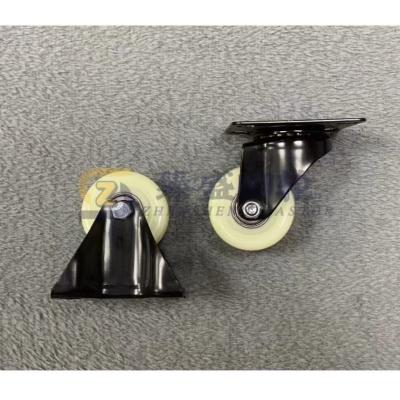 China OEM 50mm Office Chair Casters White 2 Inch Casters With Brakes for sale