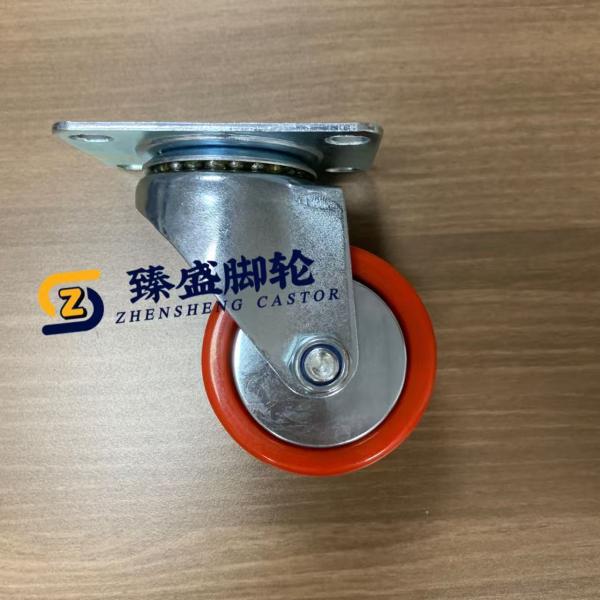 Quality OEM 75mm Castor Wheels Red 3 Inch Swivel Casters Customized for sale