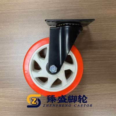 China 125mm Trolley Castor Wheels OEM 5 Caster Wheels With Brakes Double Ball Bearings for sale