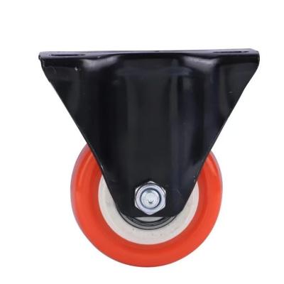 China Light Red 1.5 Inch Caster Wheels PVC 1.5 Inch Furniture Casters for sale