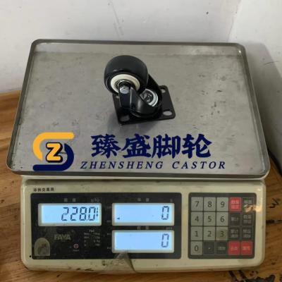 China Black 2 Caster Wheels 50mm Heavy Duty Castors PP PU Material for sale