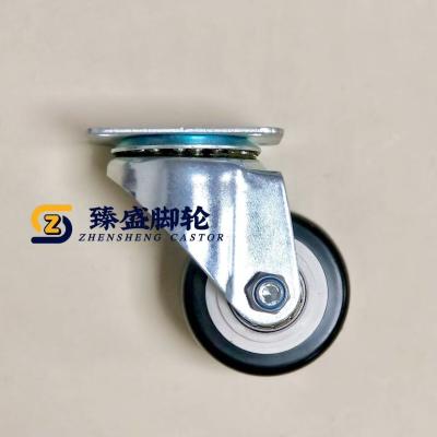 China Black 2.5 Swivel Caster Wheels PP Trolley Caster Wheels Double Ball Bearings for sale