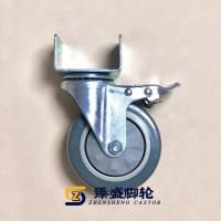 Quality Gray in U Bracket Casters PP 4 Inch Caster Wheels Single Ball Bearing for sale