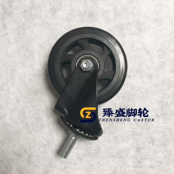 Quality 4 Inch Stem Caster Black PP M12*30 Stem Swivel Casters Customized for sale