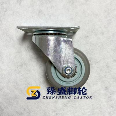 China 75mm Thermoplastic Casters OEM Double Ball Bearings 3 TPR Casters for sale