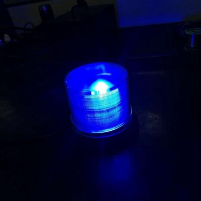 China rotating beacon flash led light blue white 12v dual color led warning light for sale