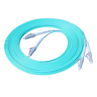 China MM OM3 DX Multimode Patch Cord 1m FTTH Jumper Cable LC UPC LC UPC for sale