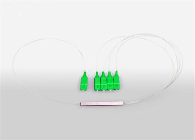 China 1x4 0.9mm Fiber Optic Cable Splitter Single Mode Optical Wire Splitter SC APC for sale