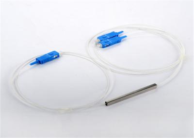 China Networks Fiber Optic PLC Splitter 1x2 ABS SC / UPC Single Mode Fiber Splitter for sale