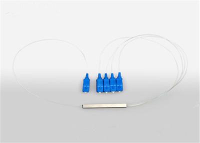 China Transition Nerwork PLC Splitter 1x4 0.9mm Single Mode ABS Mini SC / UPC for sale