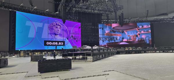 Quality Modular Stage Led Screen Rental Led Wall Backdrop P2.9 P3.91 500x500mm for sale