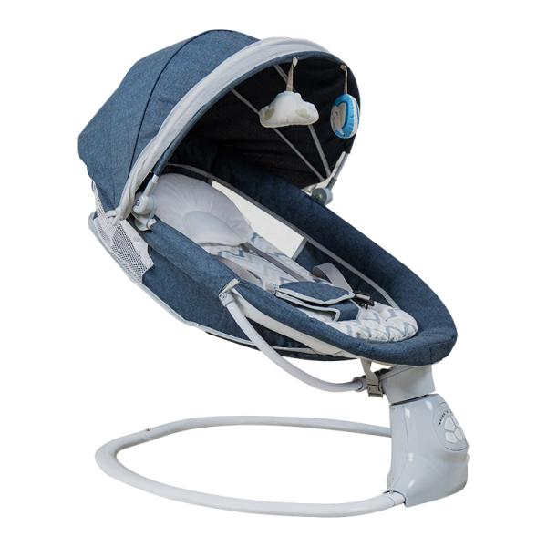 Quality Dark Blue Cradle Swing Automatic Adjustable Newborn Rockers And Bouncers for sale